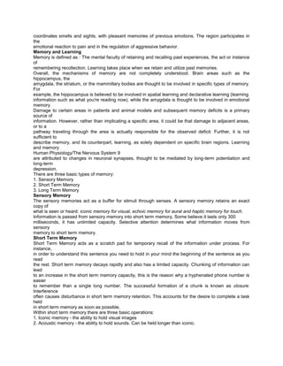 Nervous system | DOCX