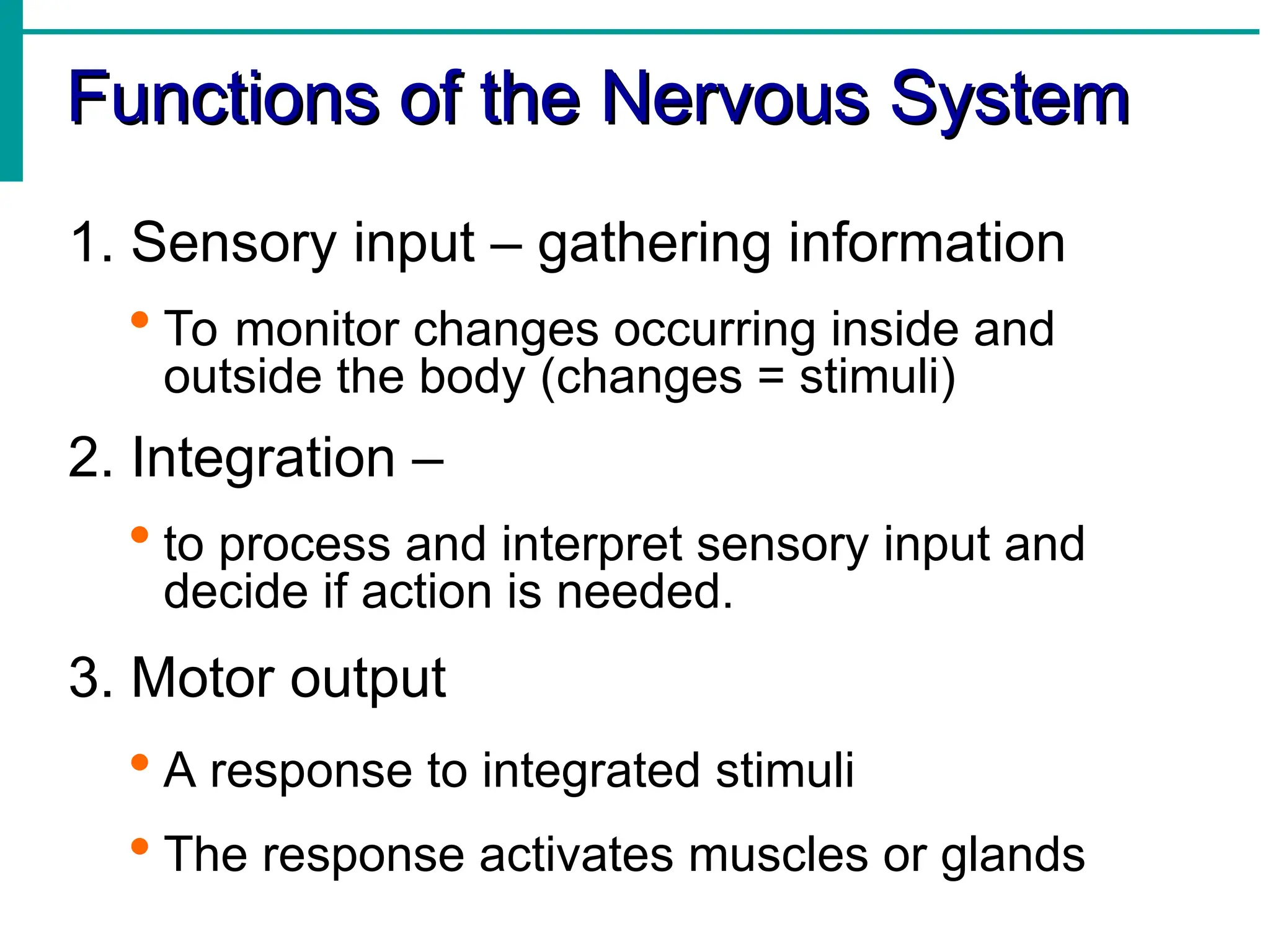 Introduction to nervous system, structure and functions of neurons | PPT