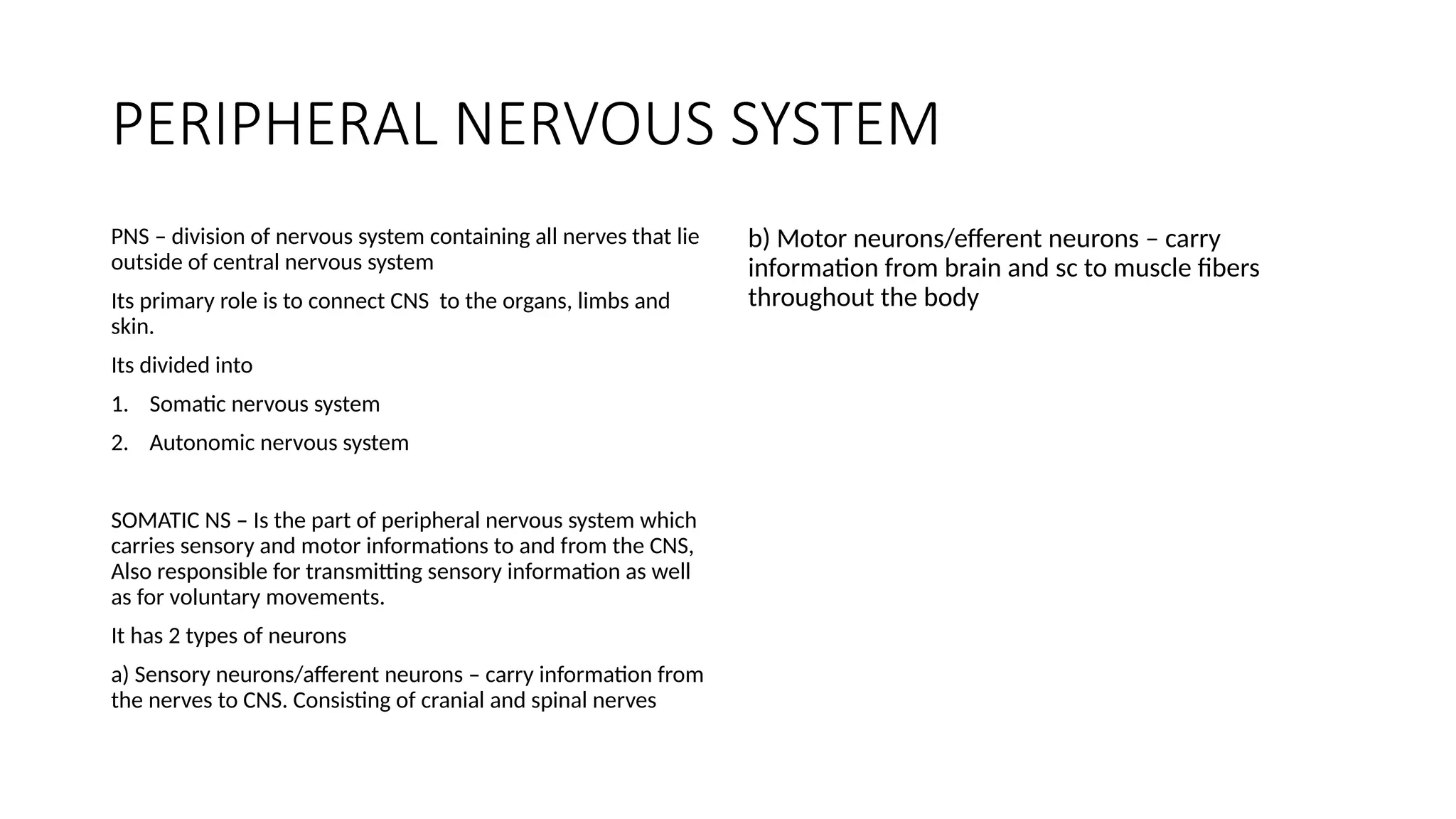 NERVOUS SYSTEM IN INTRODUCTION TO GENERAL ANATOMY | PPTX