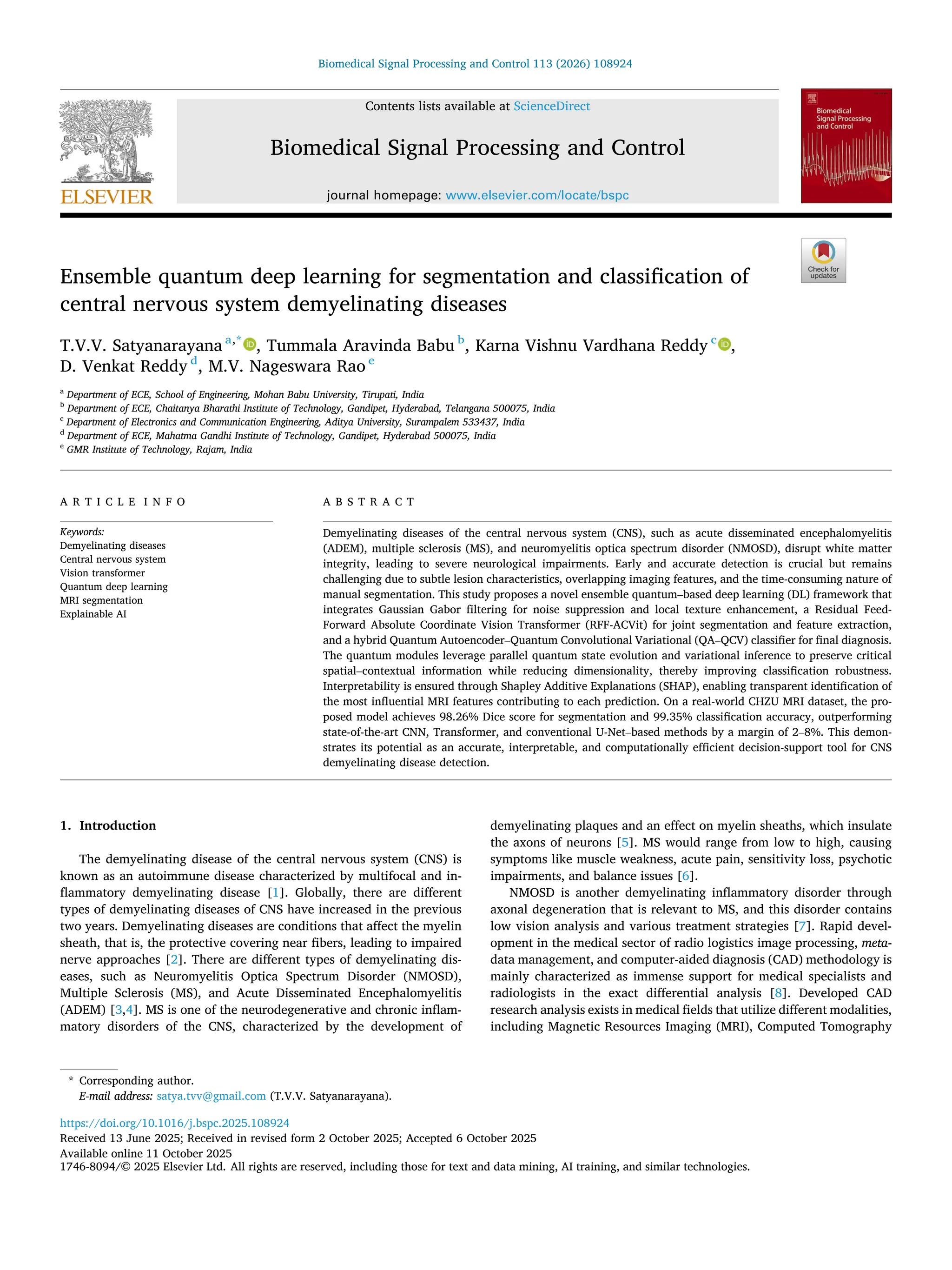 Nervous System concepts using image processing and deep learning | PDF