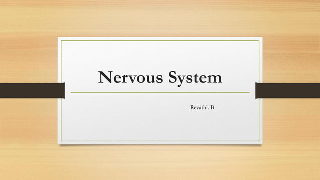 Nervous system | PPT