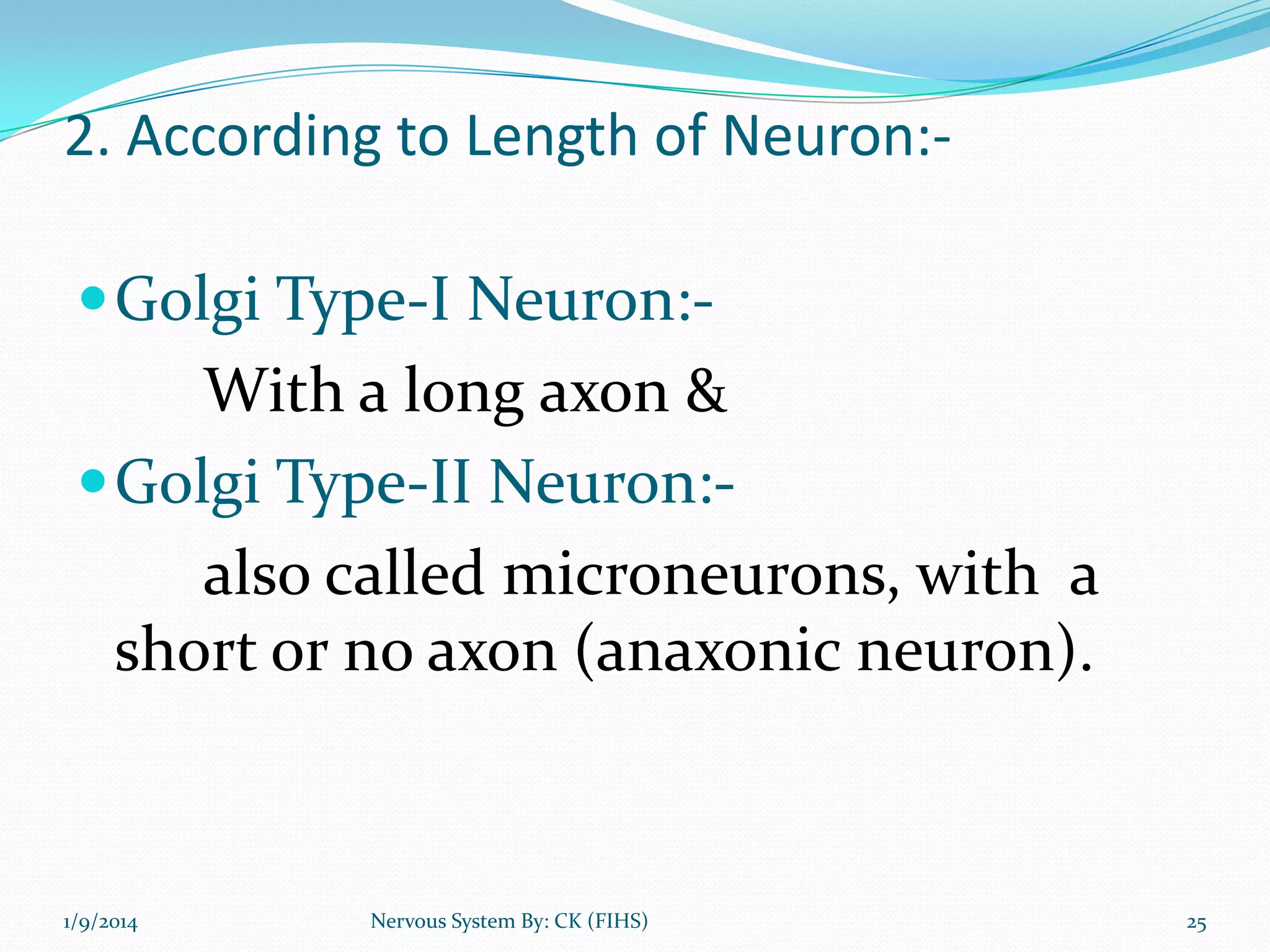 Nervous system by Dr Chaman Lal (CK) | PPTX