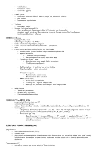 Nervous System handouts | PPT