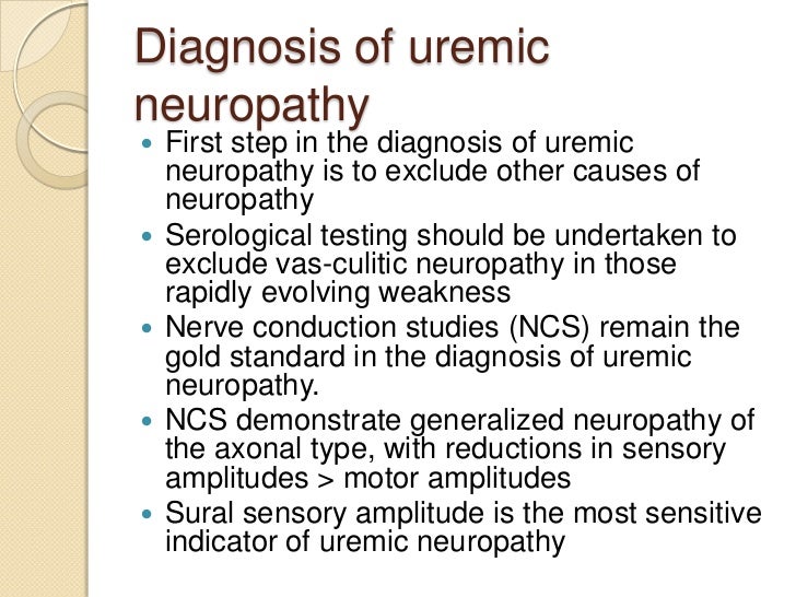 Nervous system / neurological involvement in ckd