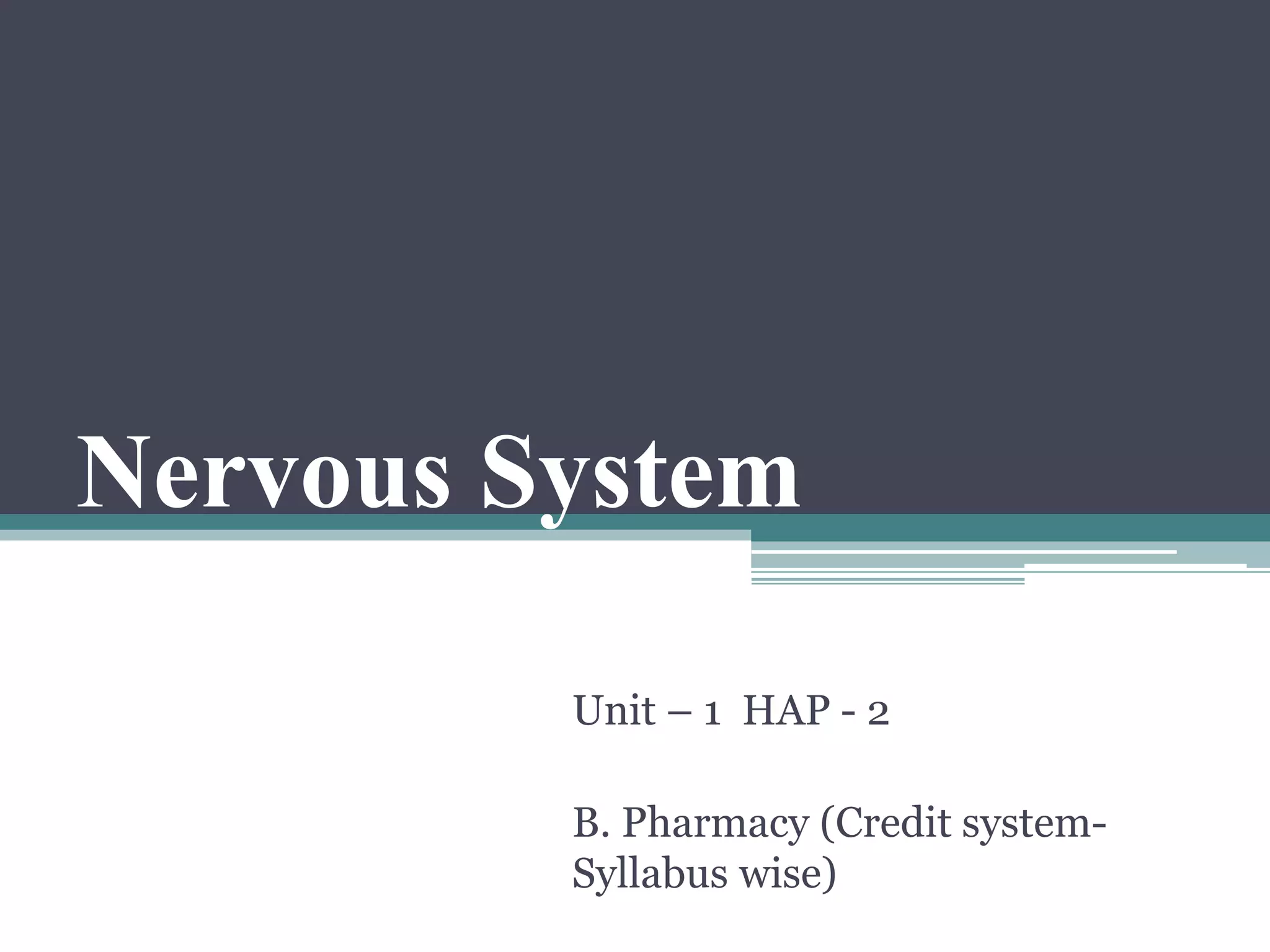 Nervous system ppt | PPTX