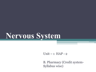 Nervous system ppt | PPTX | Brain and Nervous System Disorders ...