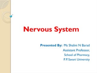 Nervous system Sem 2.pptx (Organization of nervous system, neuron ...