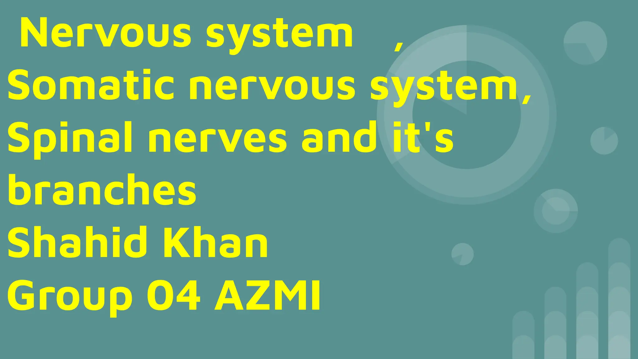 Nervous system , Somatic nervous system, Spinal nerves and it's ...