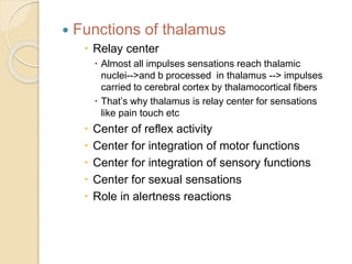 Thalamus physiology | PPTX