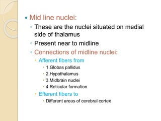 Thalamus physiology | PPTX