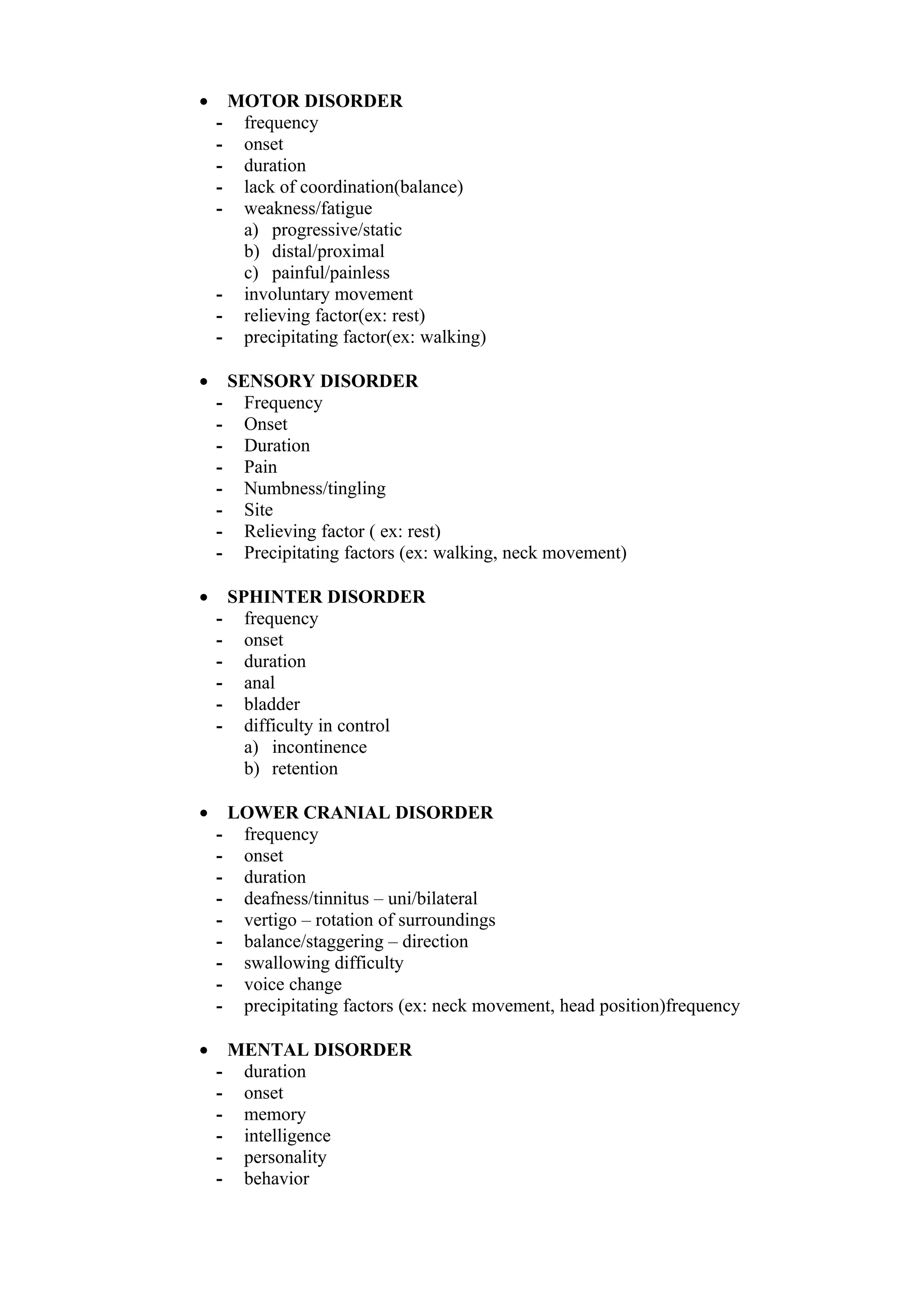 Rubzzzz's Nervous system on Hx taking | DOC | Brain and Nervous System ...