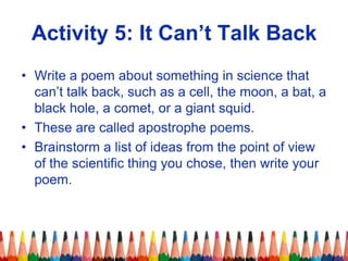 Poems for Teaching in the Content Areas | PPT