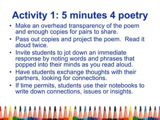 Poems for Teaching in the Content Areas | PPT
