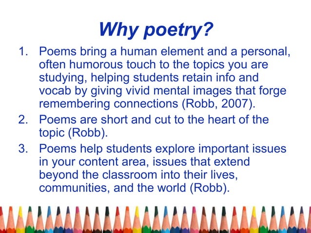 Poems for Teaching in the Content Areas | PPT