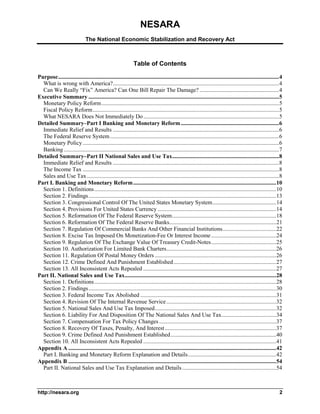 National Economic Security and Recovery Act (NESARA) | PDF