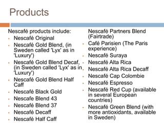 Nescafe | PPTX | Food & Drink