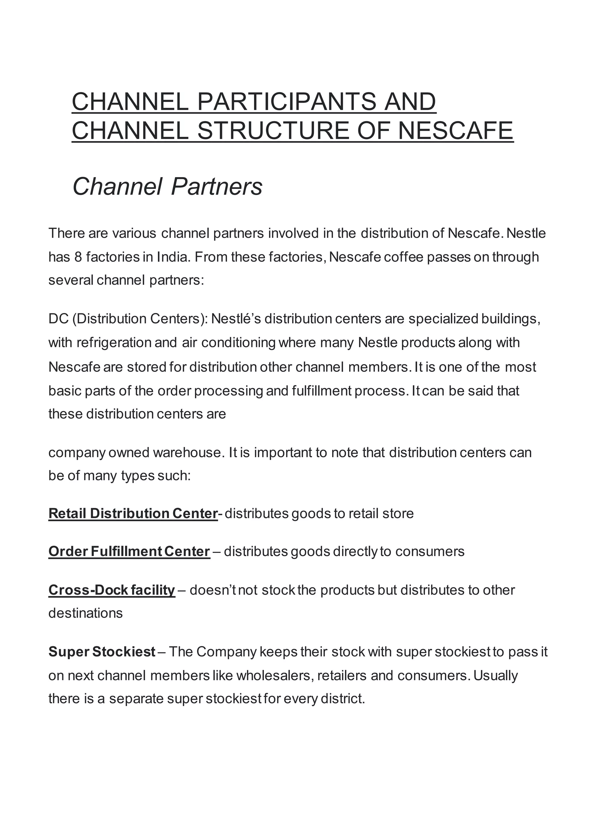Nescafe 4 Ps of marketing mix and consumer research | DOCX