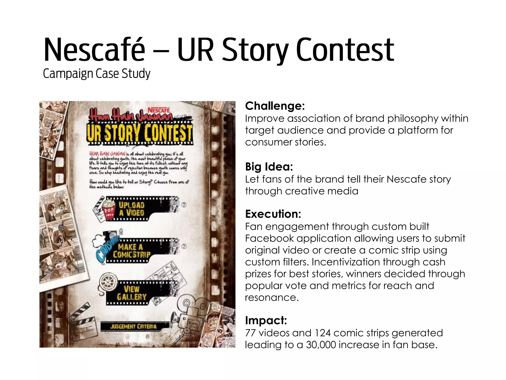 Nestlé Pakistan - Campaign Case Study - Nescafé UR Story Contest (2011 ...