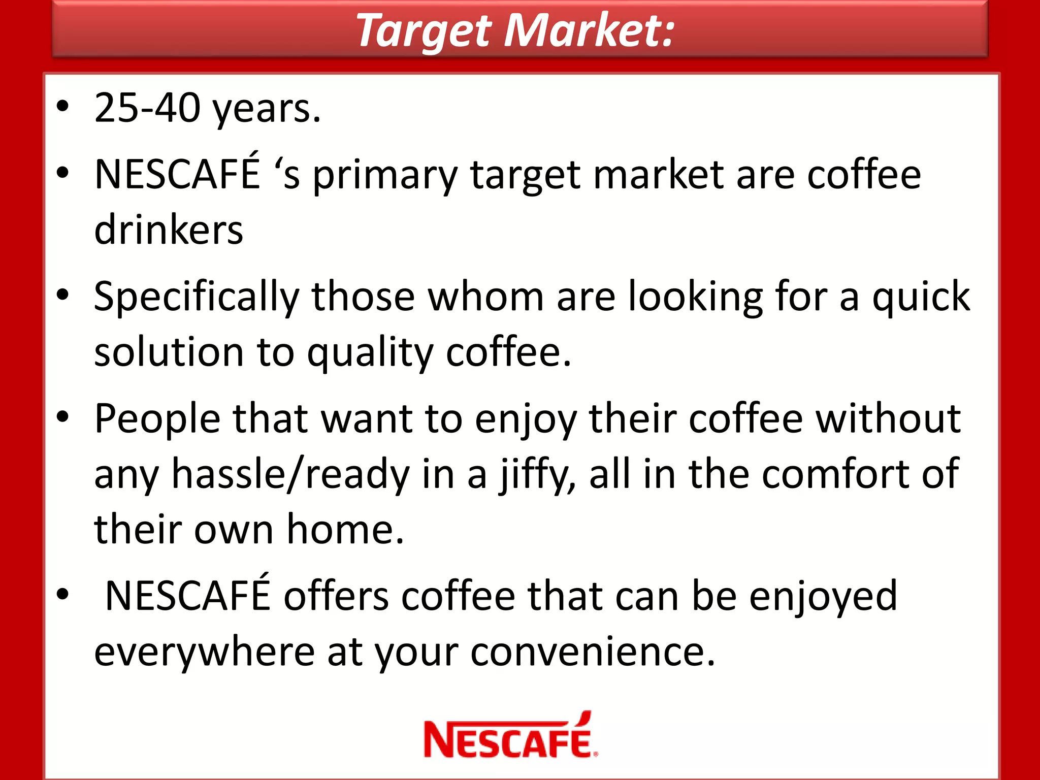 Nescafe Marketing Mix | PPTX