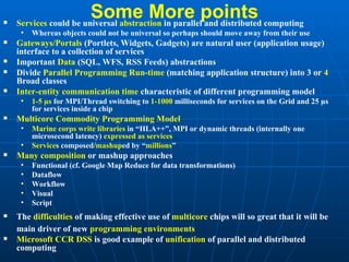 Linking Programming models between Grids, Web 2.0 and Multicore | PPT