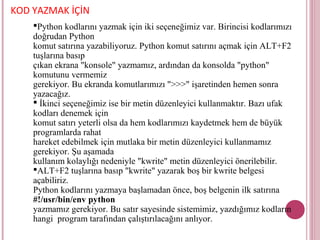 Phyton Programlama Dili | PPT