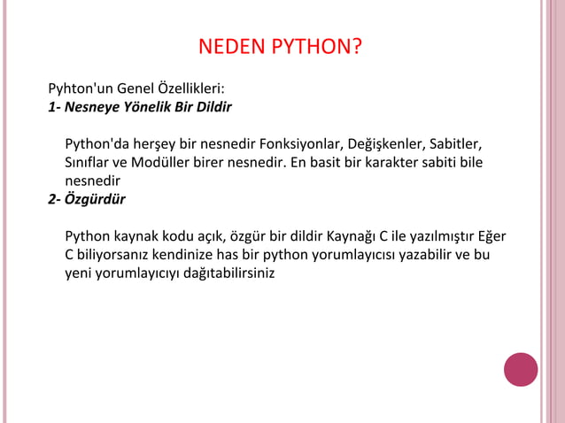 Phyton Programlama Dili | PPT