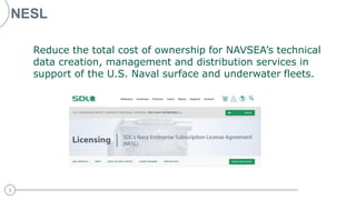 SDL NESL Program and The Standard NAVSEA Integrated Publishing Process ...