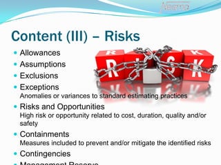 Basis of Estimate for IT Services | PPT