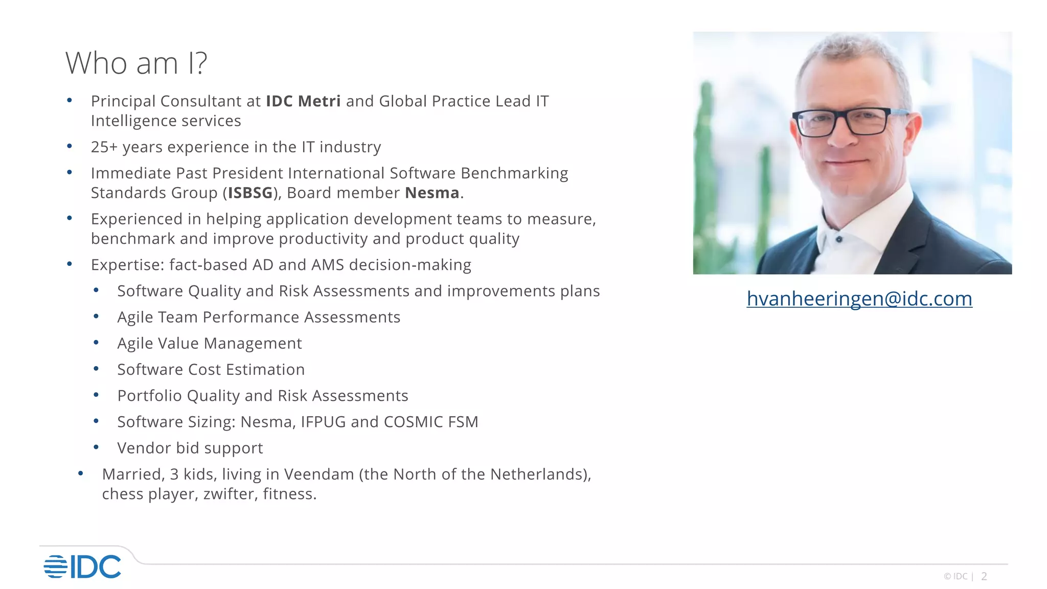 Nesma Event June 23 How To Use Objective Metrics As A Basis For Agile Cost Estimation And