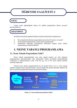 Nesne tabanlı programlama 1 | PDF