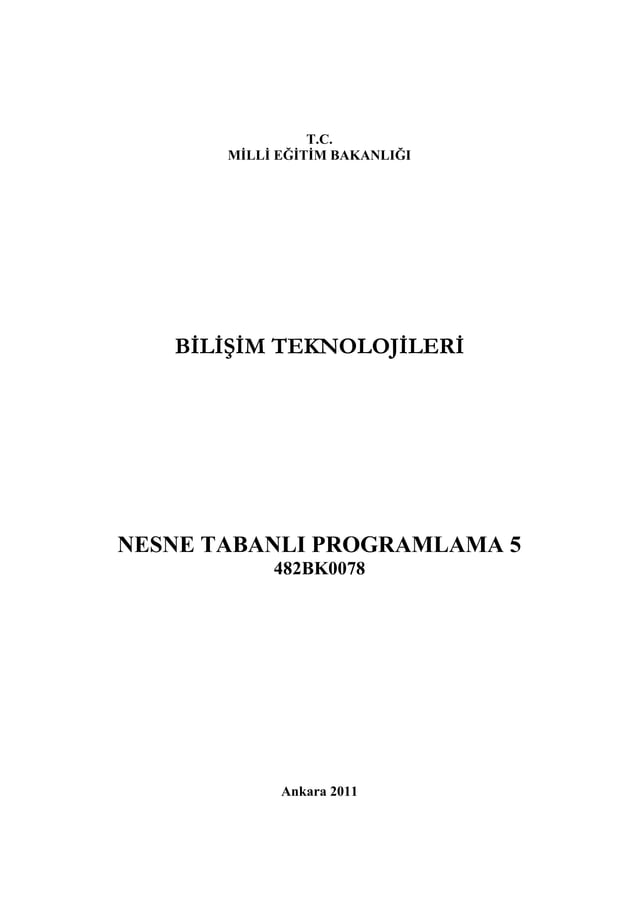 Nesne tabanlı programlama 5 | PDF