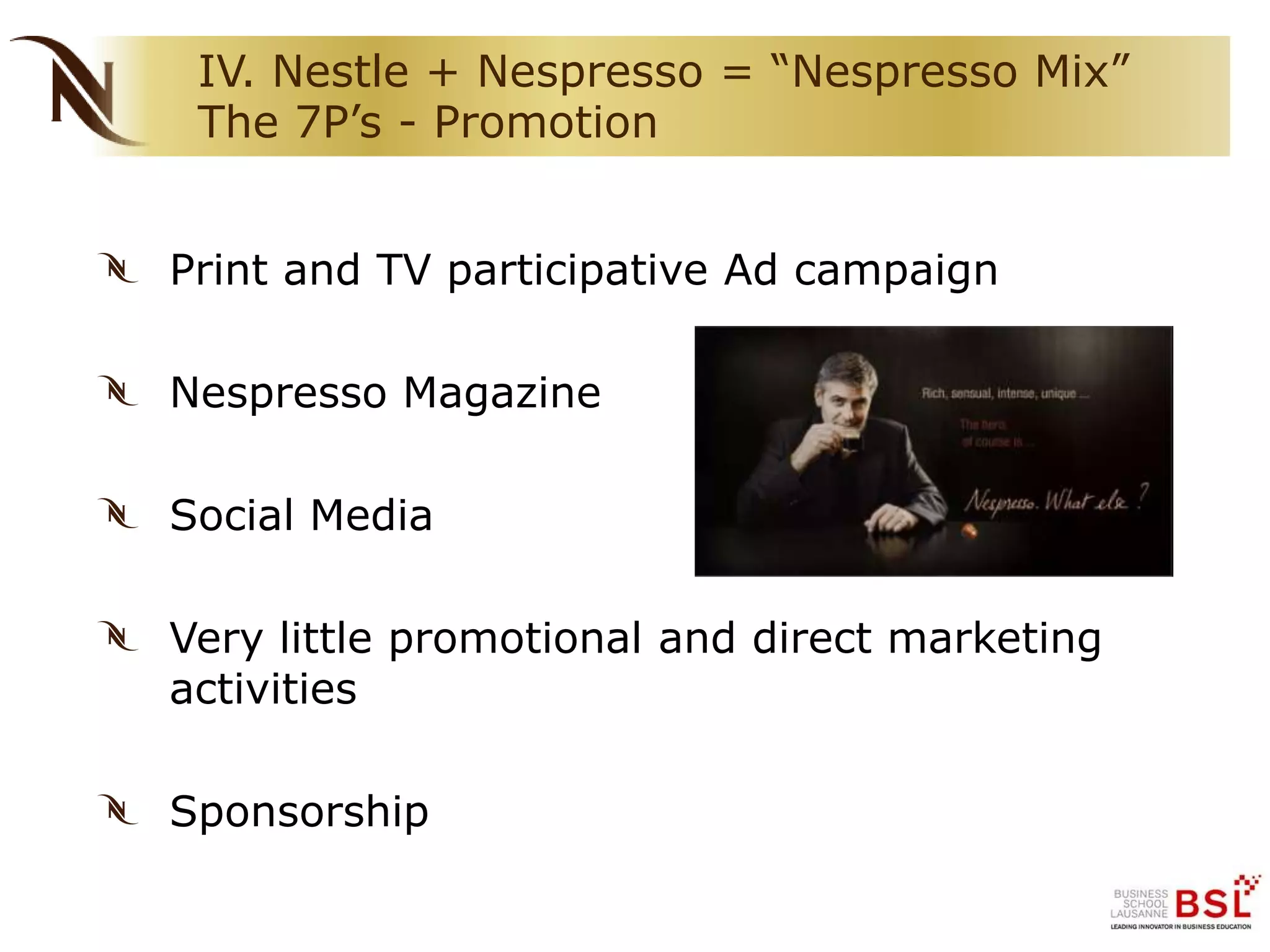 Nespresso Marketing Analysis | PPTX