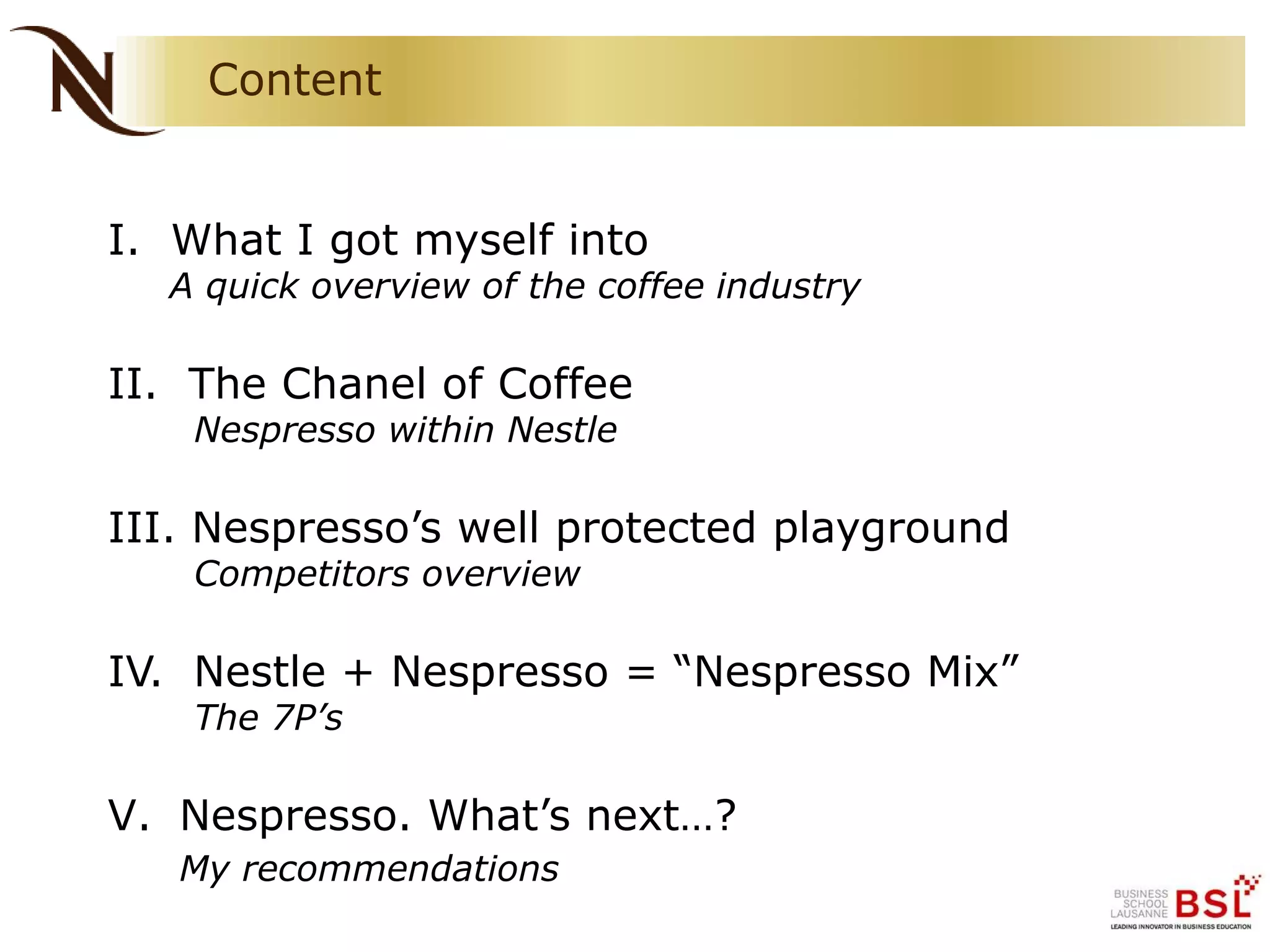 Nespresso Marketing Analysis | PPTX