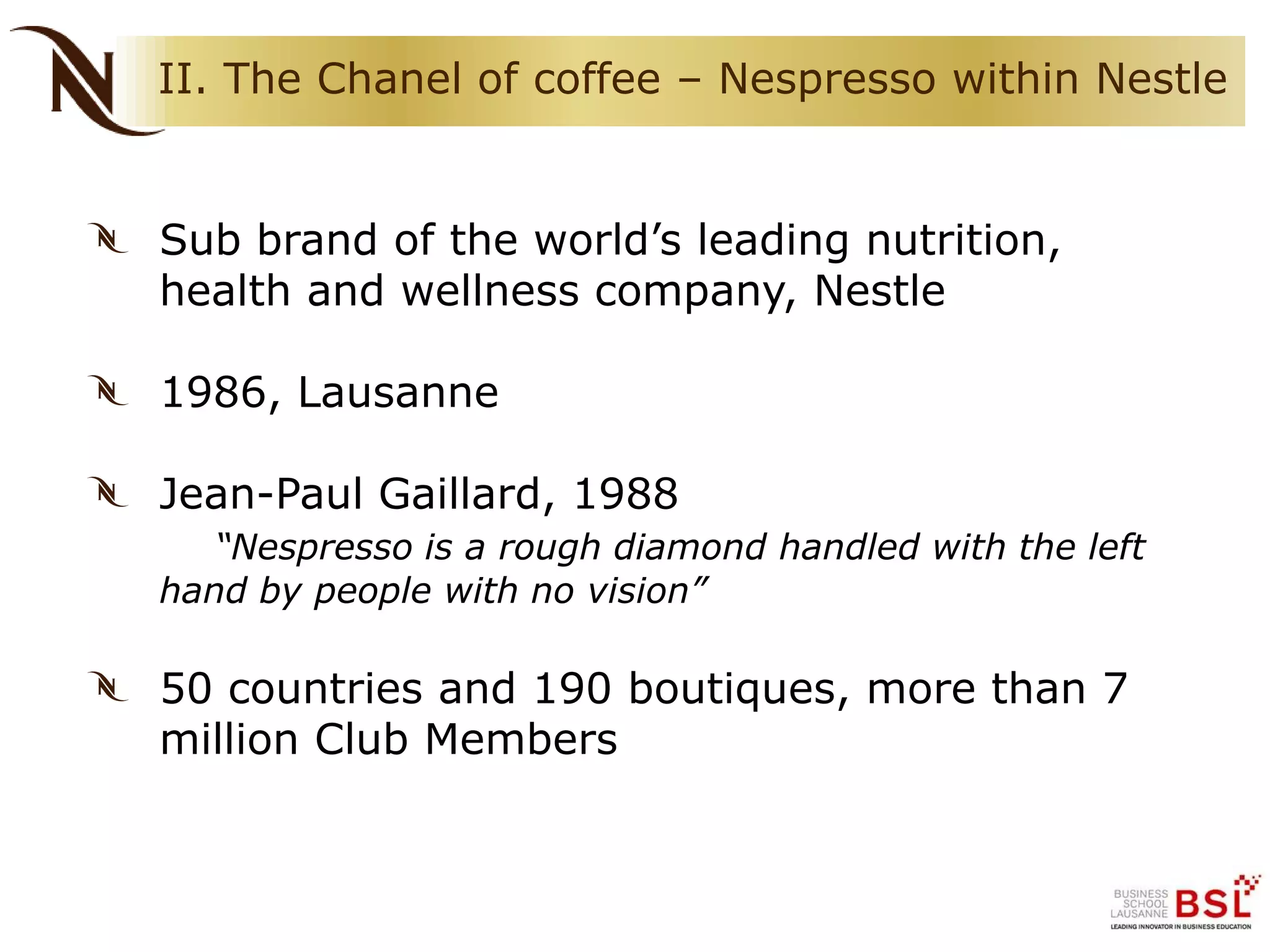 Nespresso Marketing Analysis | PPTX