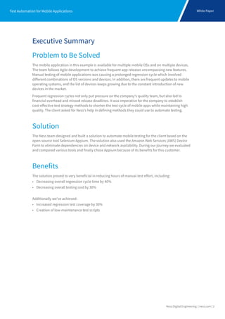 Test Automation for Mobile Applications | PDF