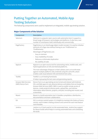 Test Automation for Mobile Applications | PDF