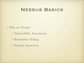 Nessus Basics | PDF
