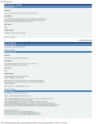 Nessus scan report using the defualt scan policy - Tareq Hanaysha | PDF