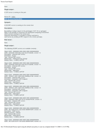 Nessus scan report using the defualt scan policy - Tareq Hanaysha | PDF