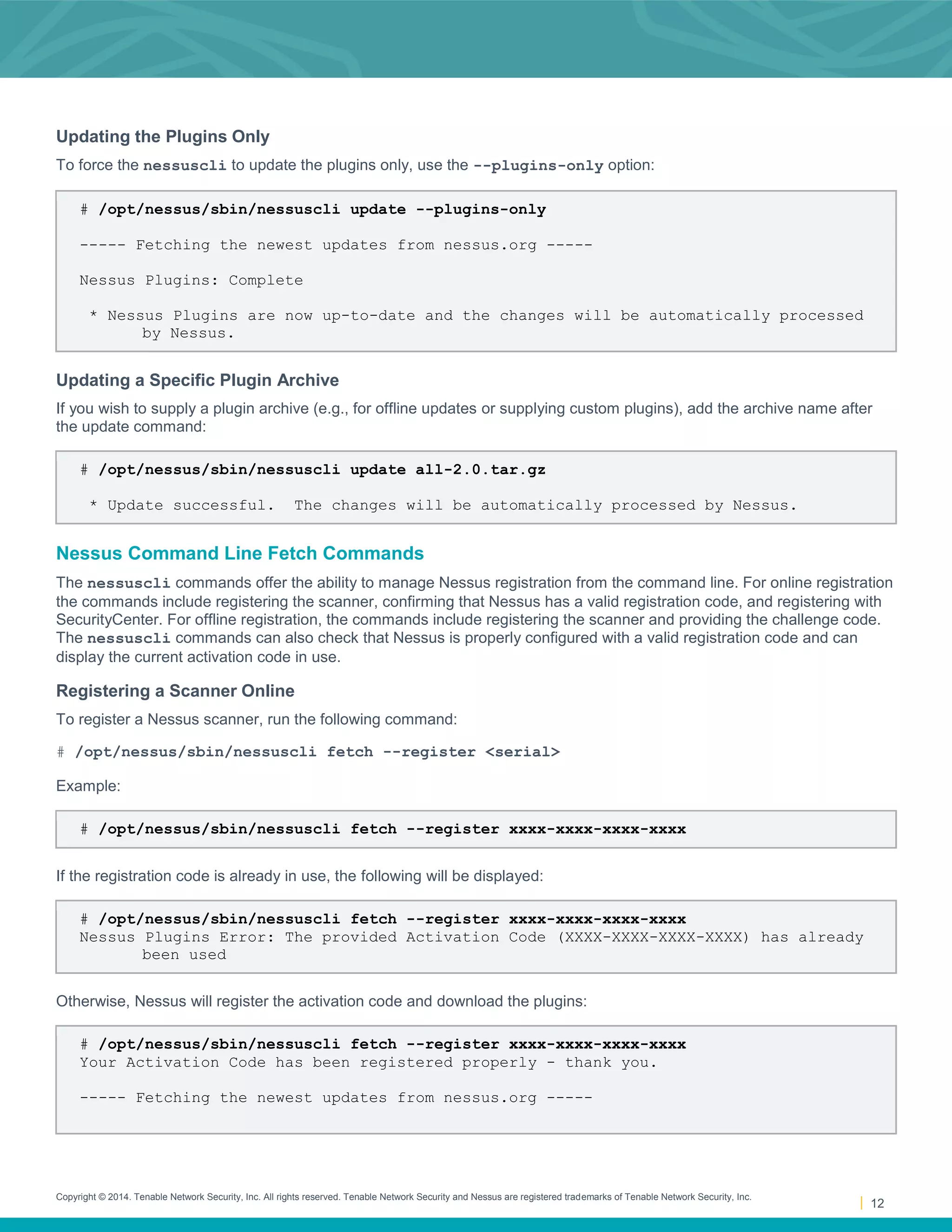 Nessus V6 Commandlinereference Pdf Operating Systems Computer