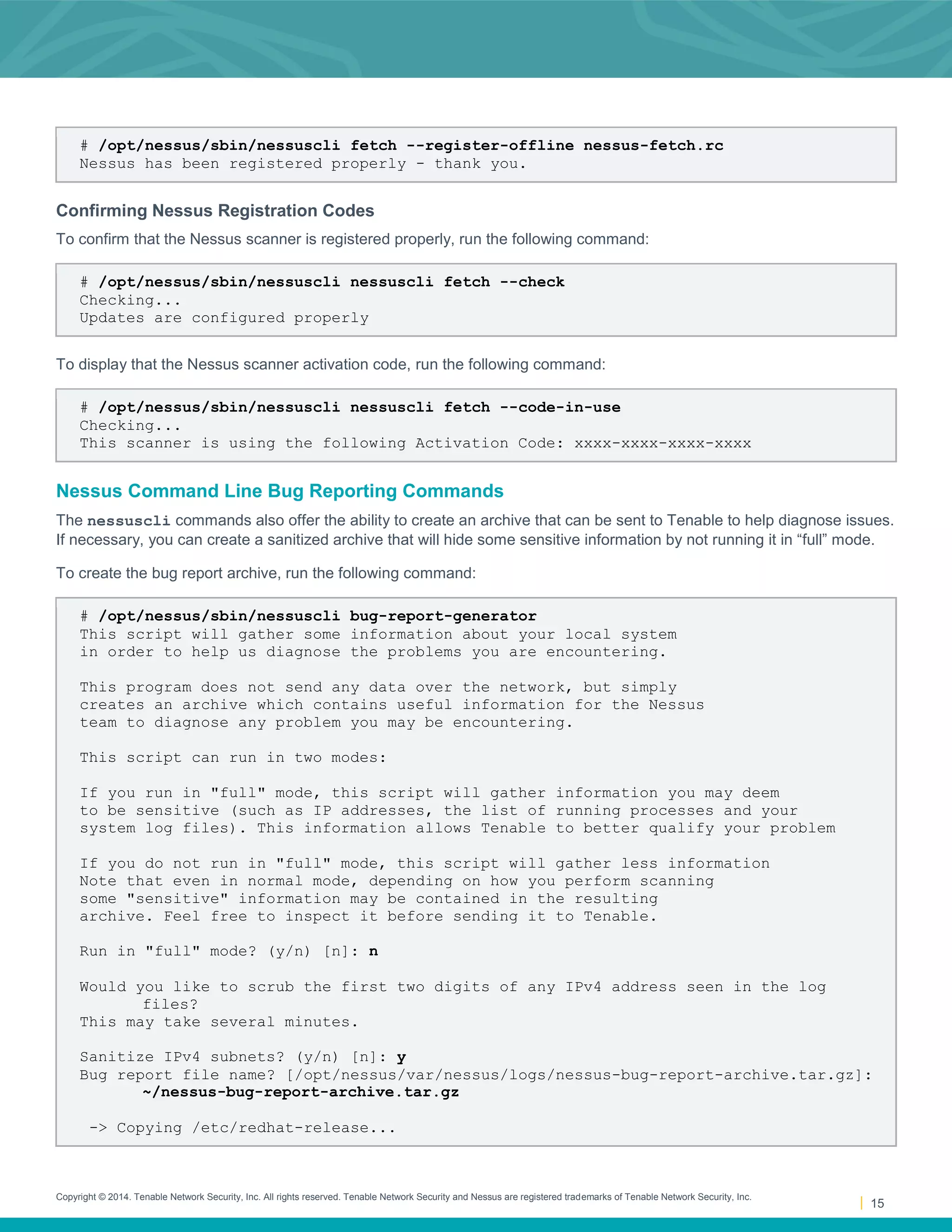 Nessus V6 Commandlinereference Pdf Operating Systems Computer