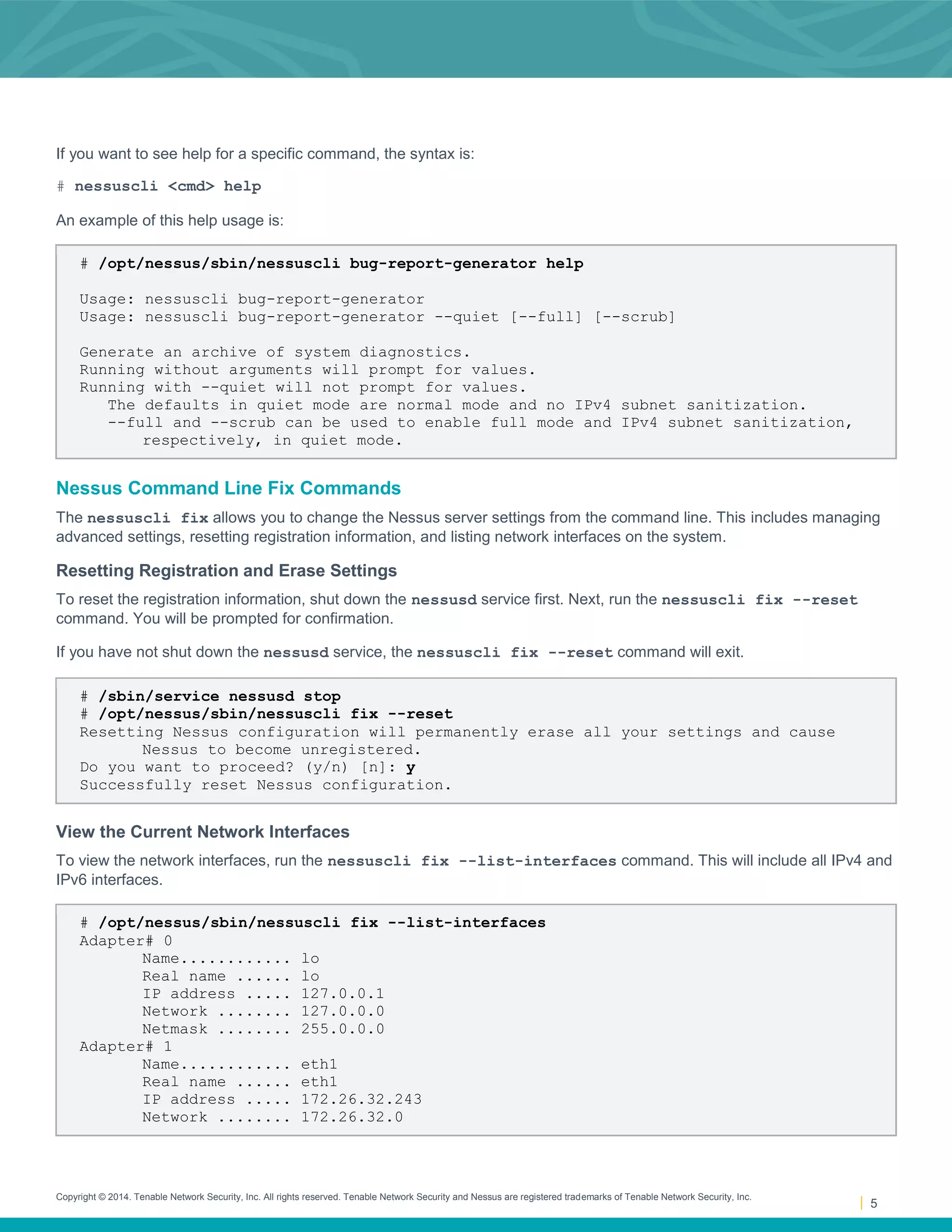 Nessus V6 Commandlinereference Pdf Operating Systems Computer