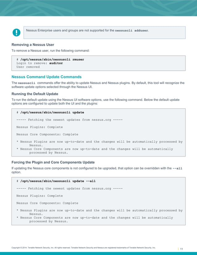 Nessus V6 Commandlinereference Pdf Operating Systems Computer 9323