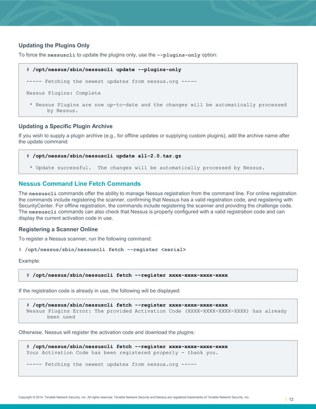 Nessus V6 Commandlinereference Pdf Operating Systems Computer 9084