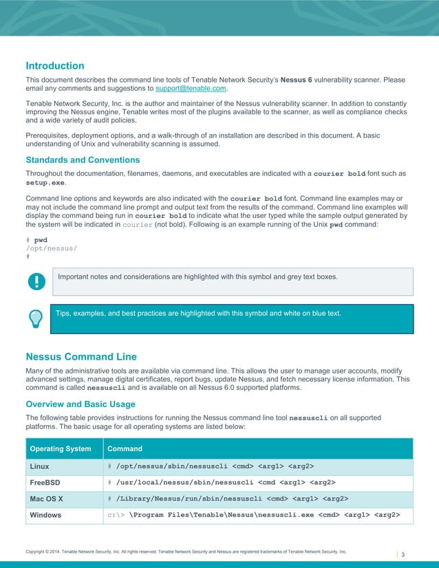 Nessus V6 Commandlinereference Pdf Operating Systems Computer