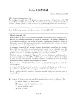 NEST 2010 Question Paper | PDF