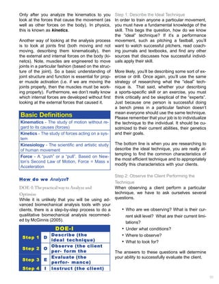 Nesta personal trainers certification biomechanics | PDF