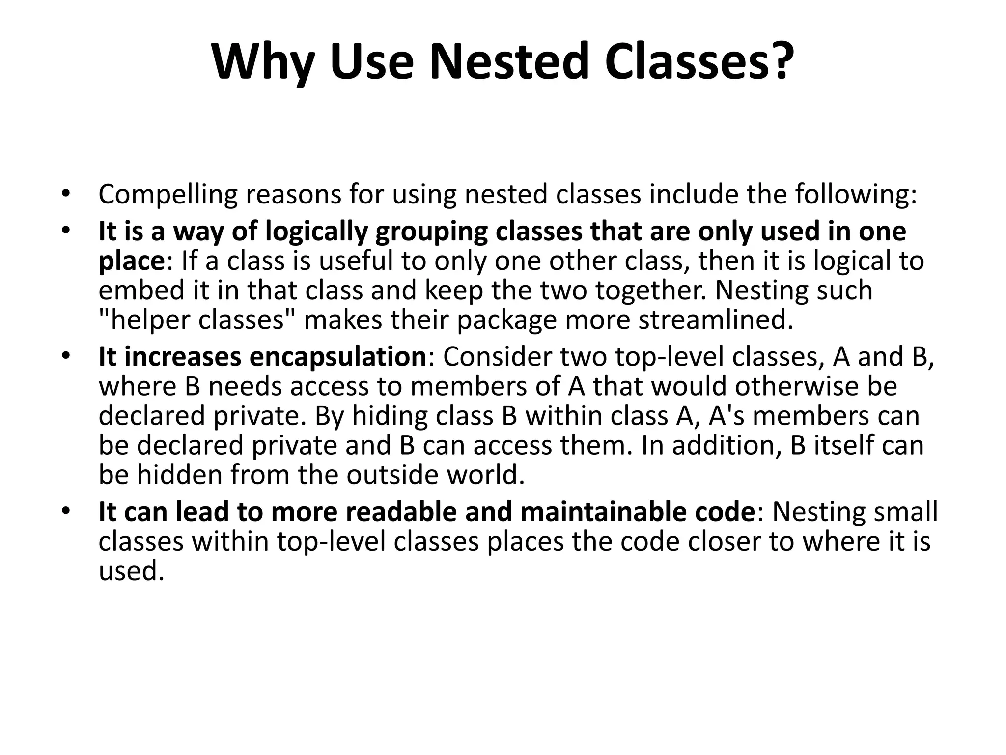 Nested class | PPTX