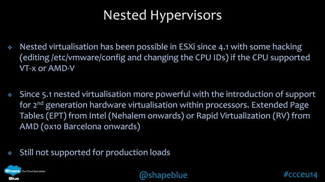 Nested CloudStack with VMware | PPT