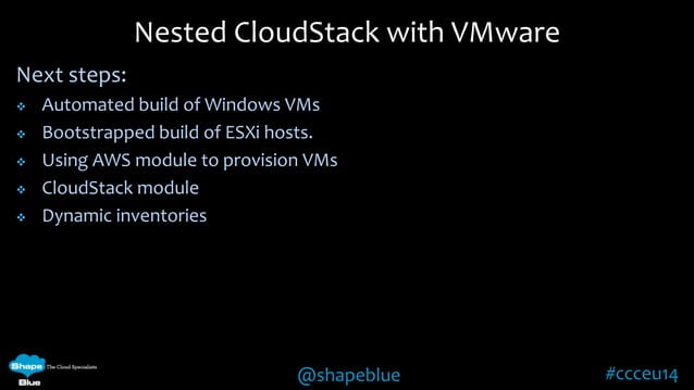 Nested CloudStack with VMware | PPT